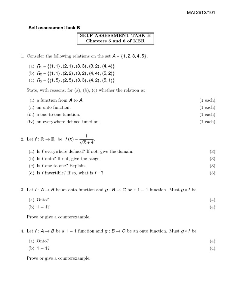 Relations and Functions in Mathematics | PDF | Mathematical Relations ...