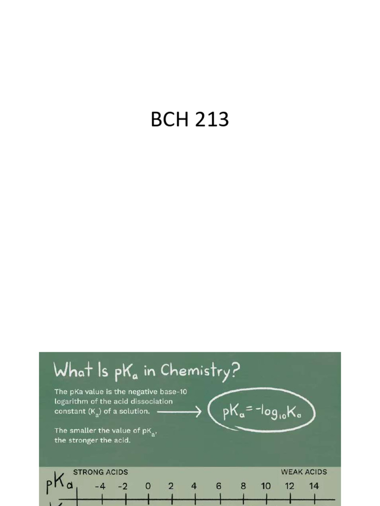 BCH 211 - PH and Pka | PDF