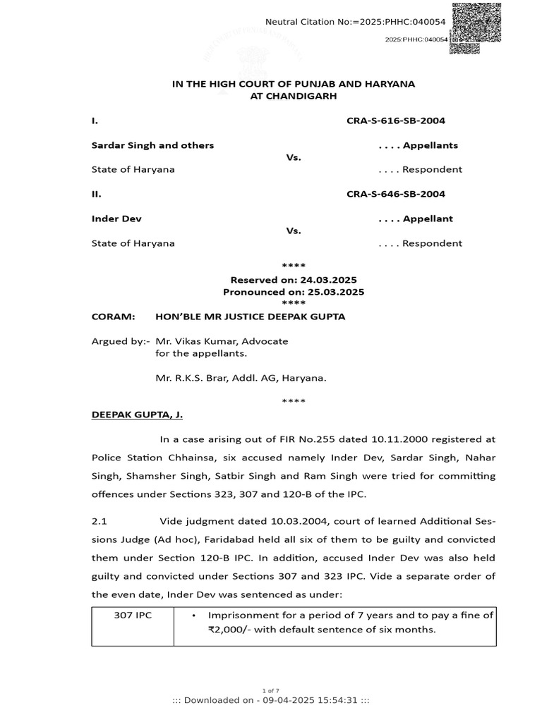 Cra-S 616-SB 2004 25 03 2025 Final Order | PDF | Plea | Separation Of ...