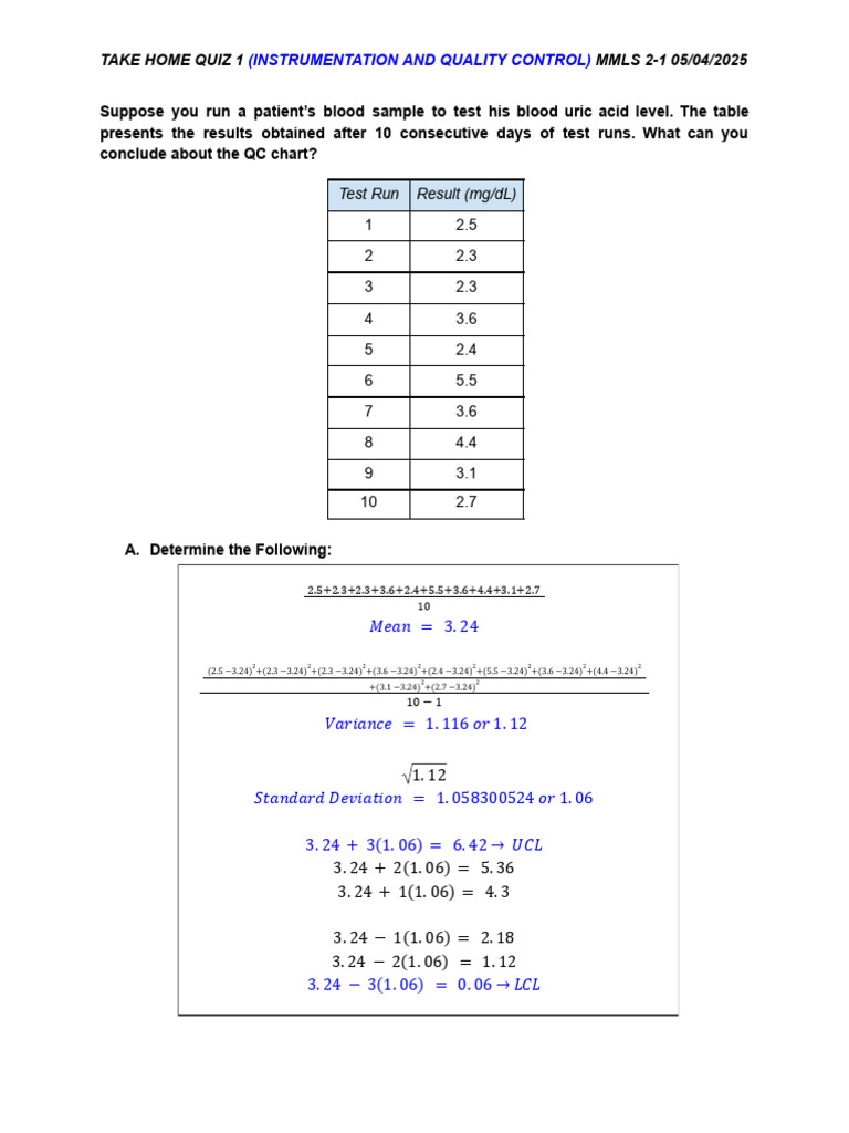 Take Home Quiz 1 | PDF | Medical Specialties | Clinical Medicine