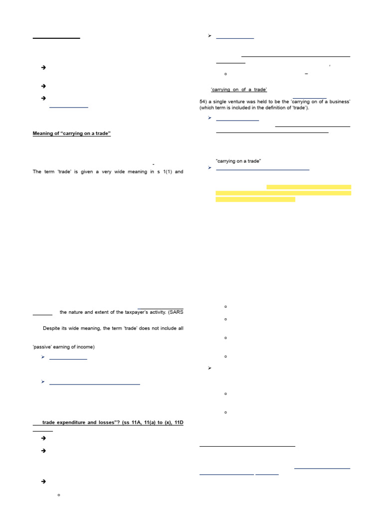 General Deduction (Own Notes) | PDF | Expense | Tax Deduction