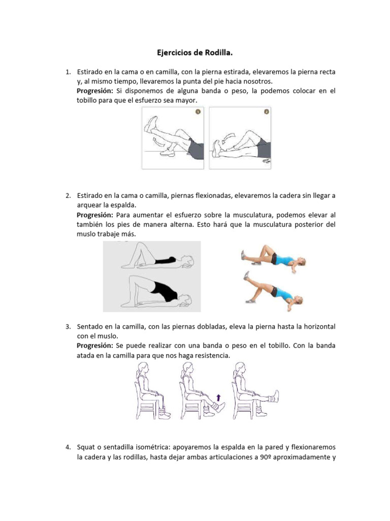 Ejercicios para Fortalecer la Rodilla | PDF