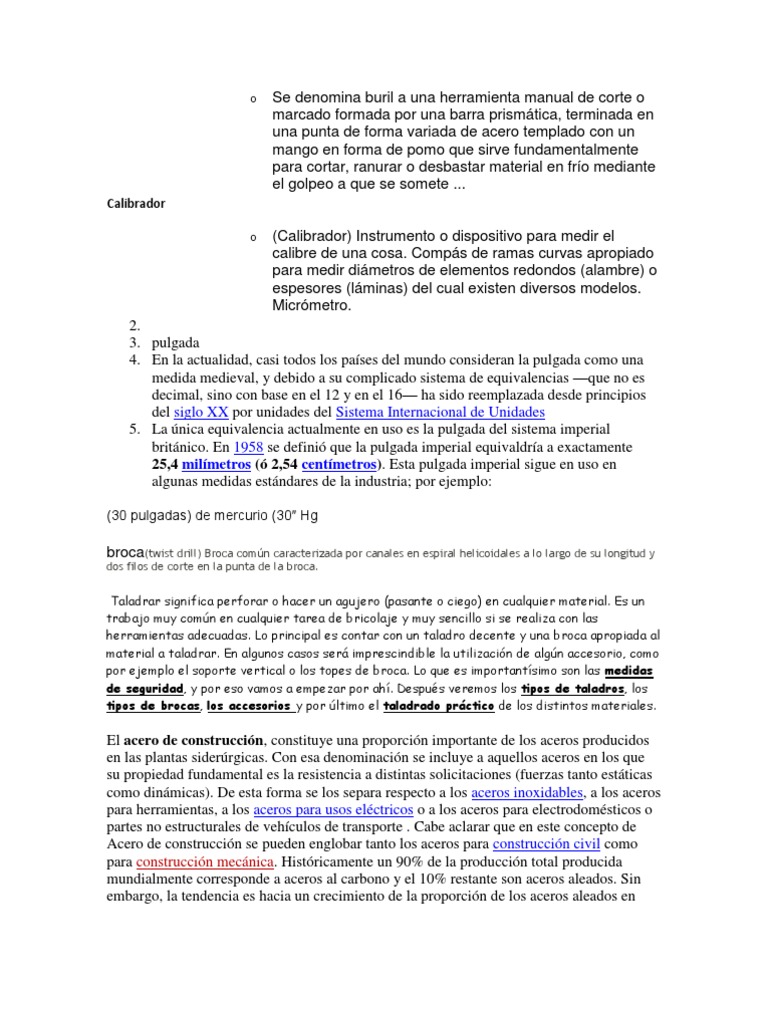 Buril Manual: Herramienta de Corte | PDF | Industrias | Química