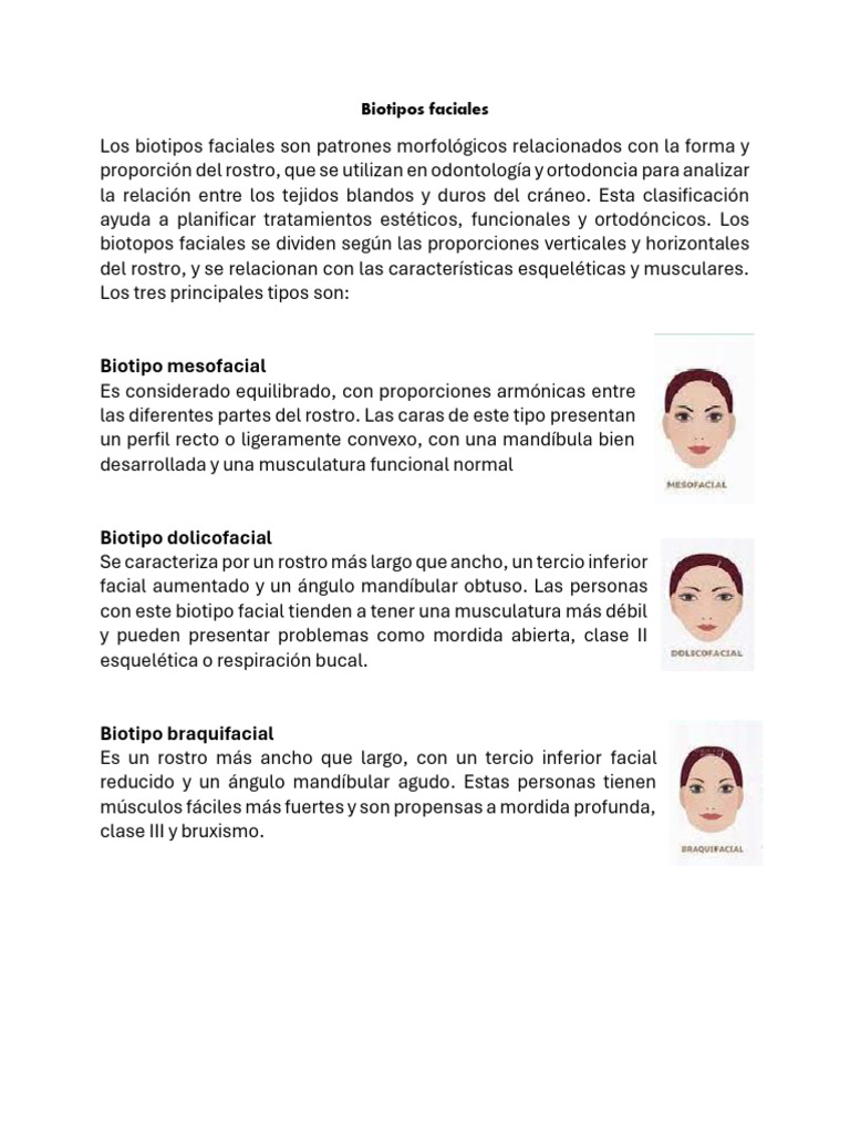 Biotipo Mesofacial: Biotipos Faciales | PDF
