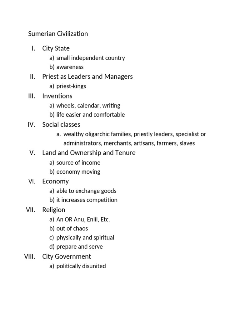 Sumerian Civilizatio1 | PDF