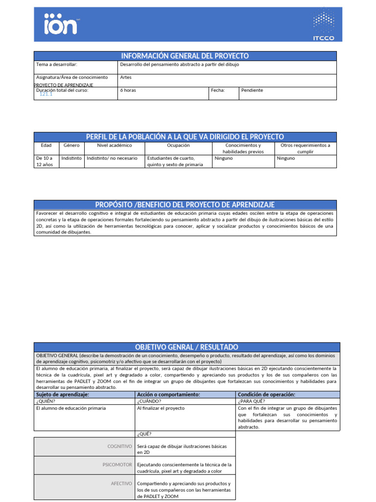 FORMATO DE ELABORACION DE PROYECTO DE APRENDIZAJE (Editable) | PDF | Inteligencia (IA) y ...