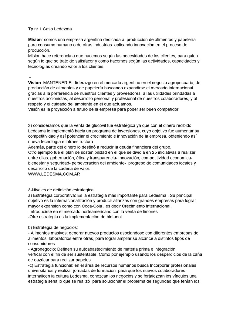 Ledesma | PDF | Business | Gestión estratégica