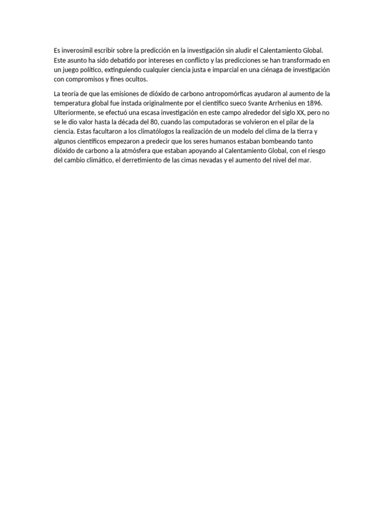 Es Inverosímil Escribir Sobre La Predicción en La Investigación Sin ...