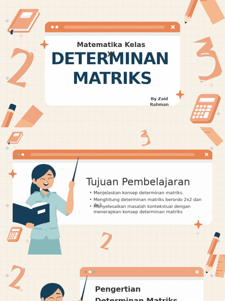 Konsep dan Contoh Determinan Matriks | PDF