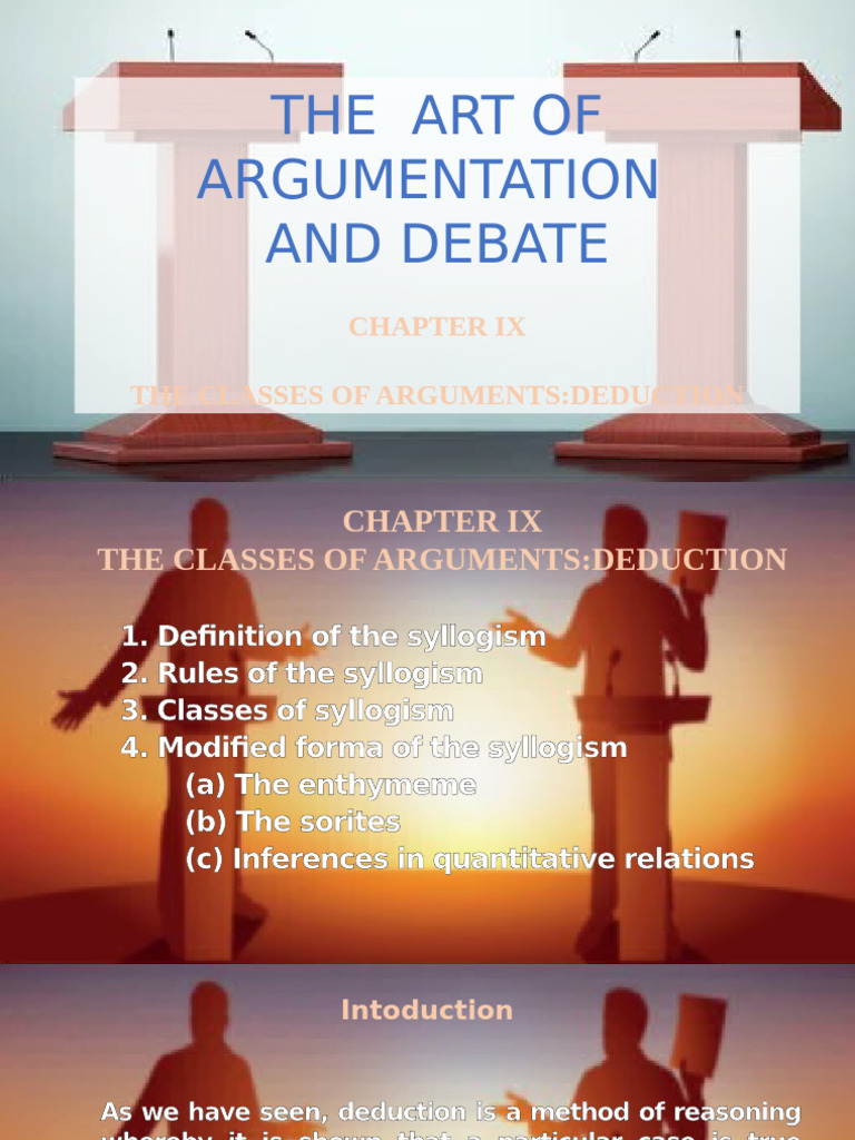 Argumentation and Debate Chapter 9 | PDF | Argument | Deductive Reasoning