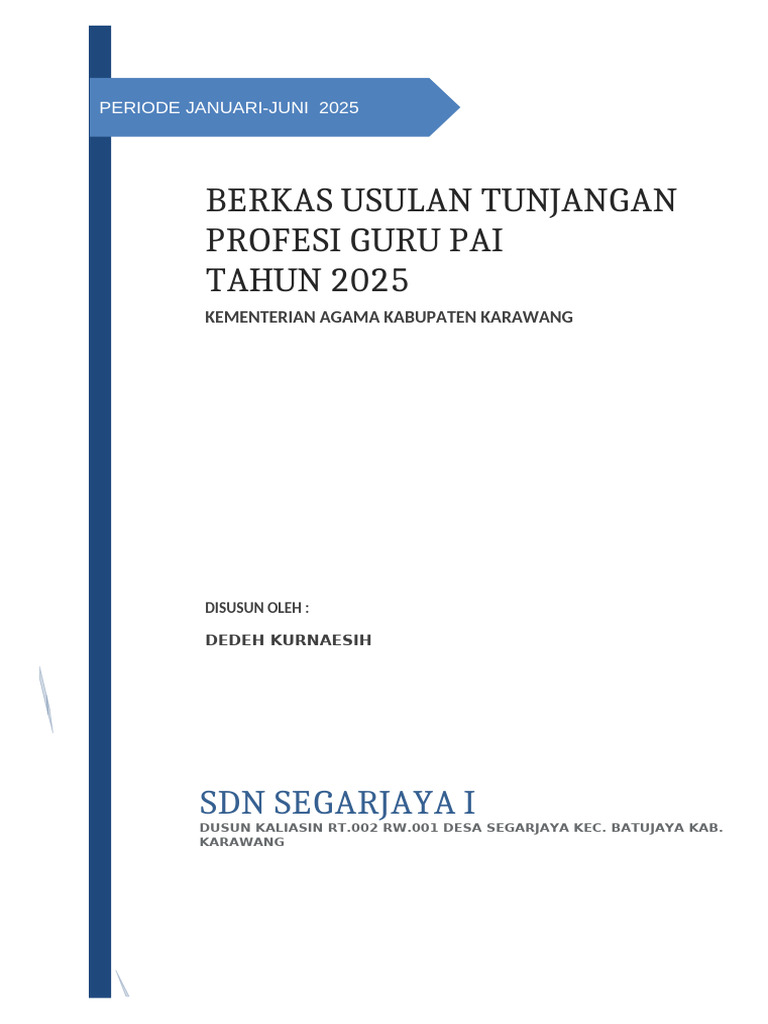 Cover Berkas Usulan Pencairan | PDF