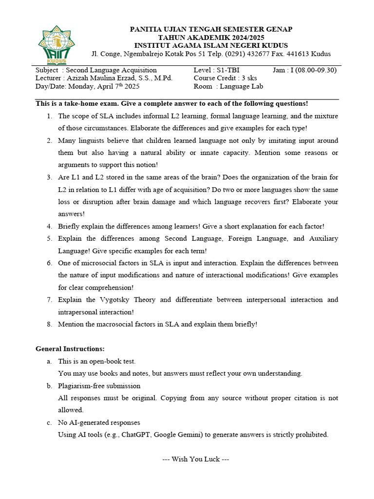 Uts Sla Tbi C 2025 | PDF