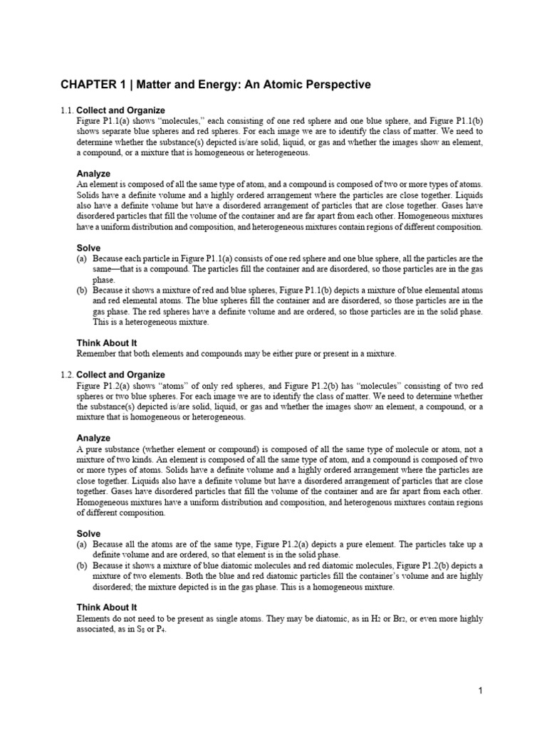 Atomic Perspectives on Matter and Energy | PDF | Chemical Substances ...