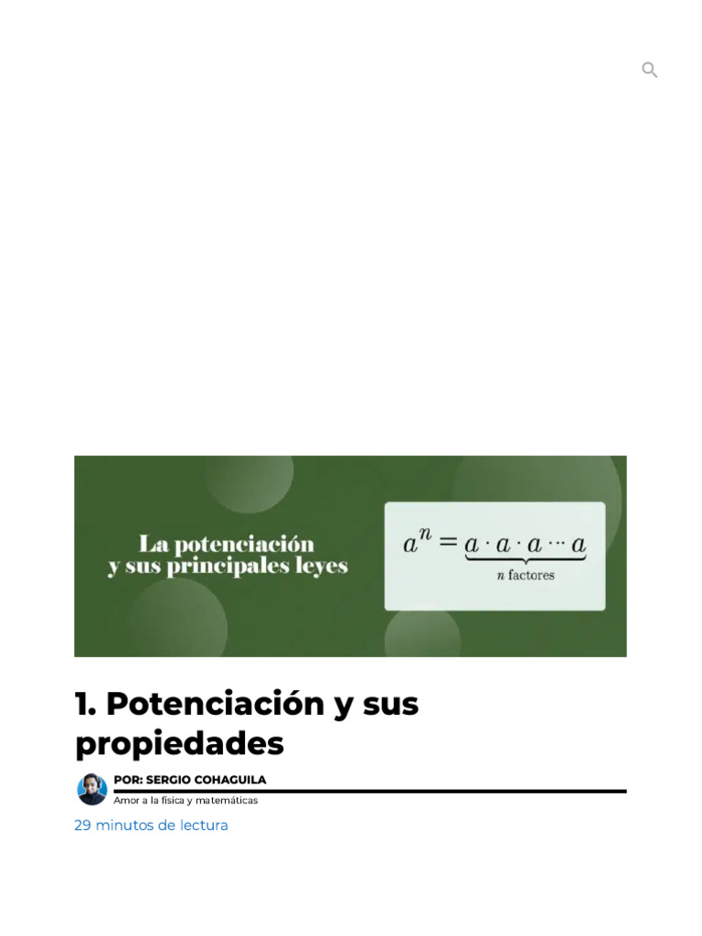 Potenciación y Sus Propiedades - Ciencias Básicas | PDF | Exponenciación | Multiplicación