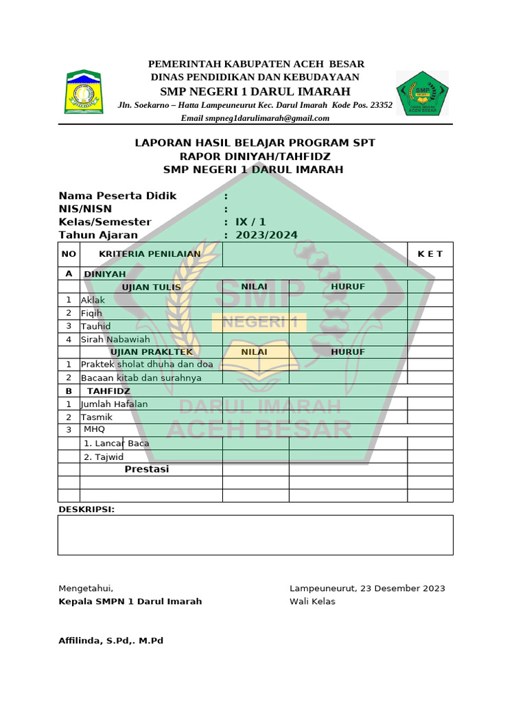 Format Rapor SPT | PDF