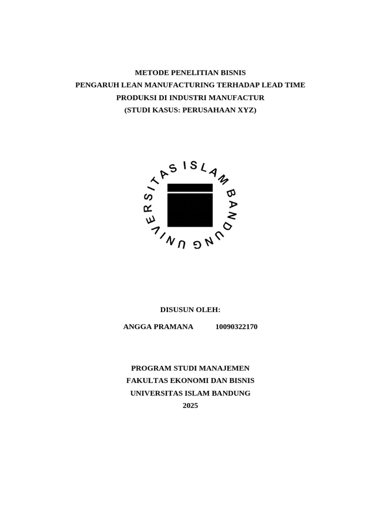 Draft Bab 1 Metlit Lean Manufacturing | PDF