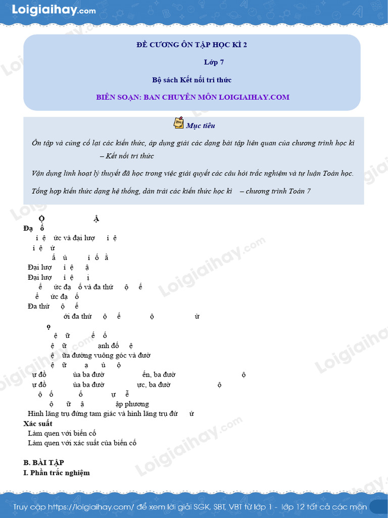 Đề cương CK2 lớp 7 | PDF