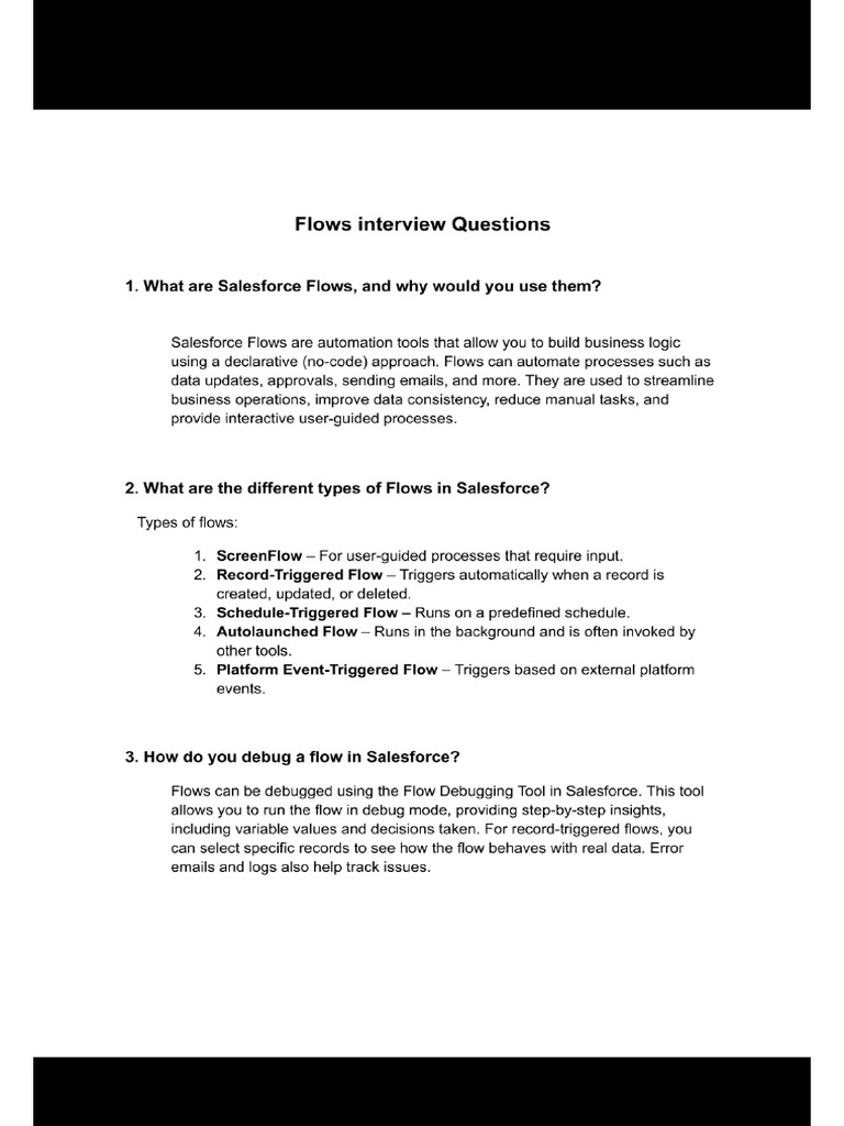 Flows Interview Questions | PDF