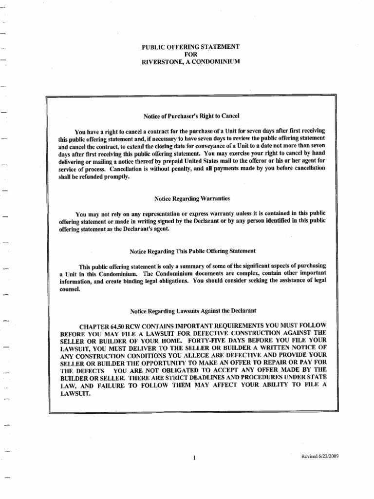 02 - Public Offering Statement | PDF