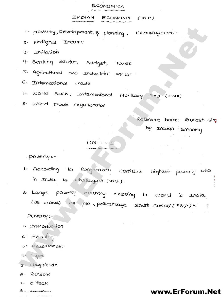 Economics Handwritten Notes | PDF
