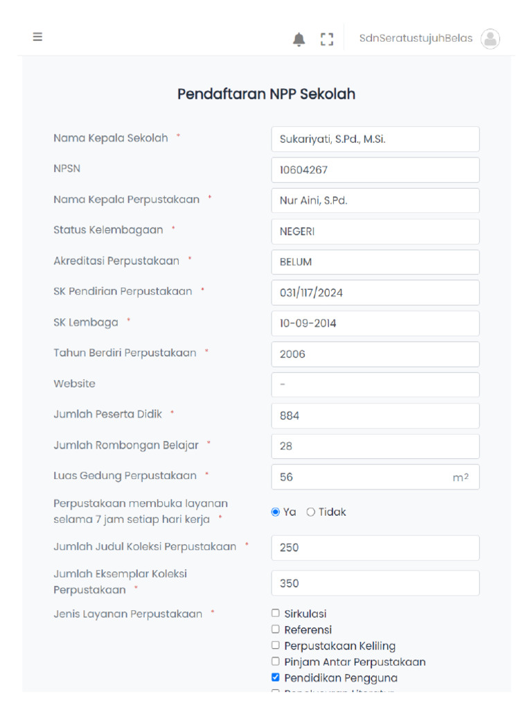 DATA PERPUSNAS | PDF