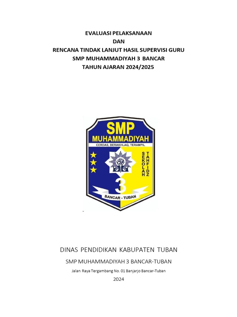 64c. Dokumen Rencana Tindak Lanjut Hasil Analisis Supervisi Guru | PDF