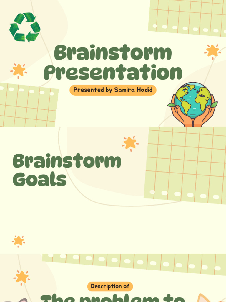 Green and Yellow Cute Brainstorm Presentation | PDF