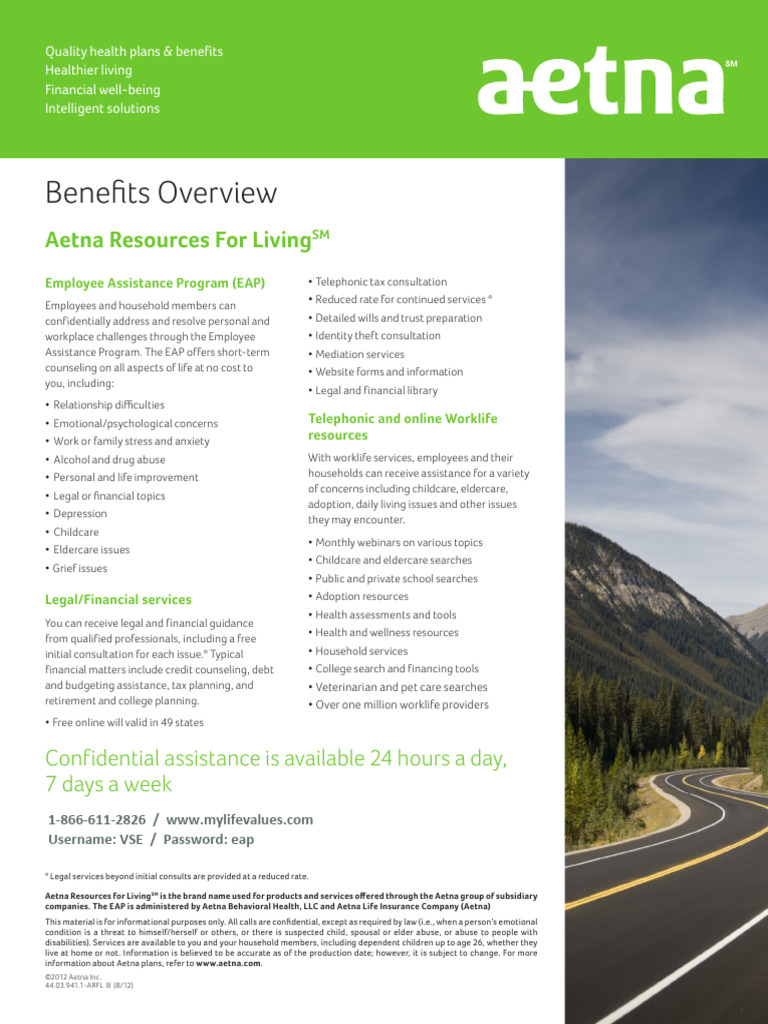 Aetna EAP Benefits Overview - VSE | PDF | Behavioural Sciences | Mental ...