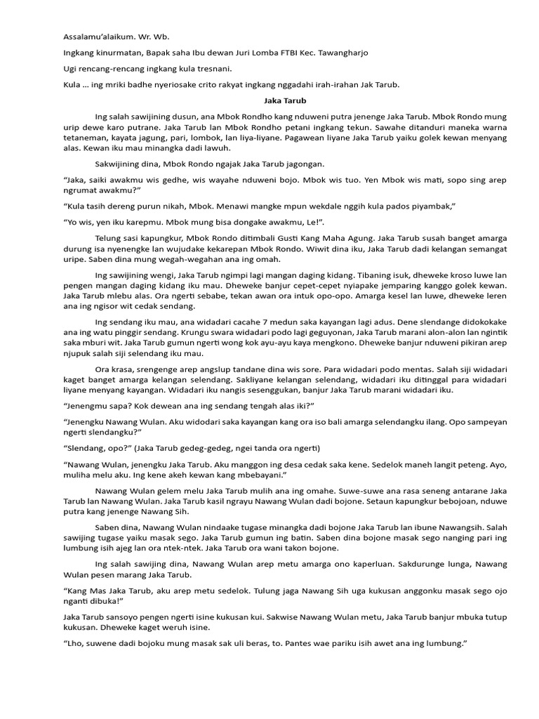 Dongeng Jaka Tarub | PDF