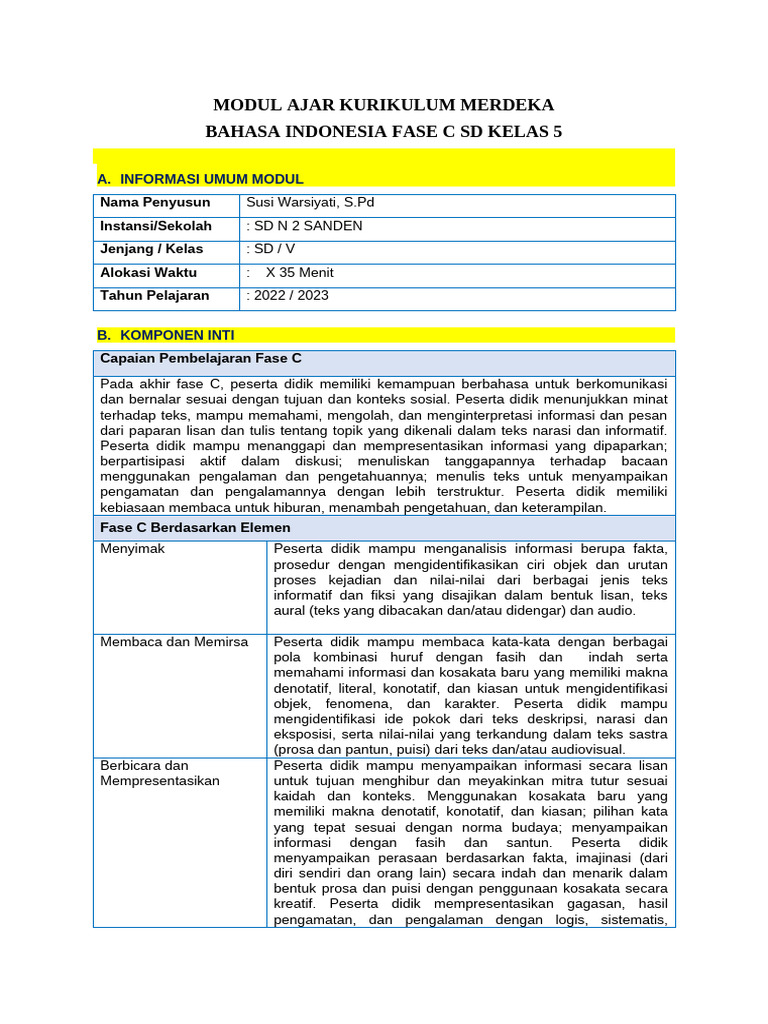BAB 2 - MA B Indo Kls 5 | PDF