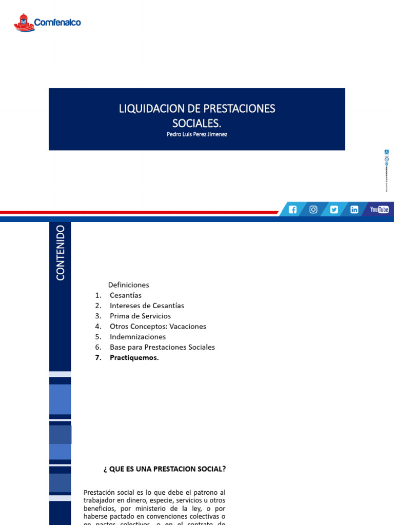 Presentacion Modulo Prestaciones Sociales Actual de 2022 | PDF | Salario | Derecho laboral