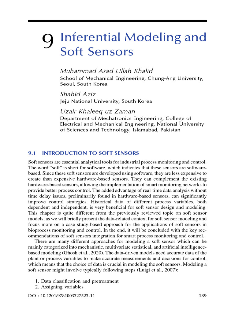 Book Chapter 9 Inferential Modeling and Soft Sensors | PDF | Principal Component Analysis ...