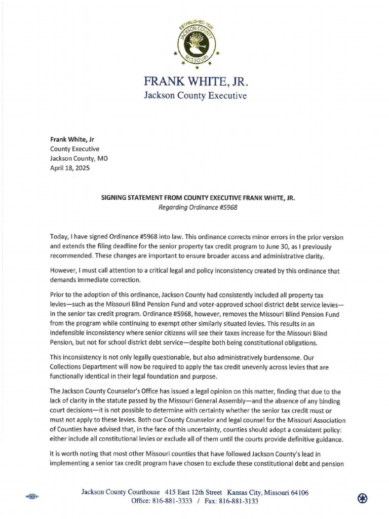 Ord. 5968 - Signing Statement | PDF