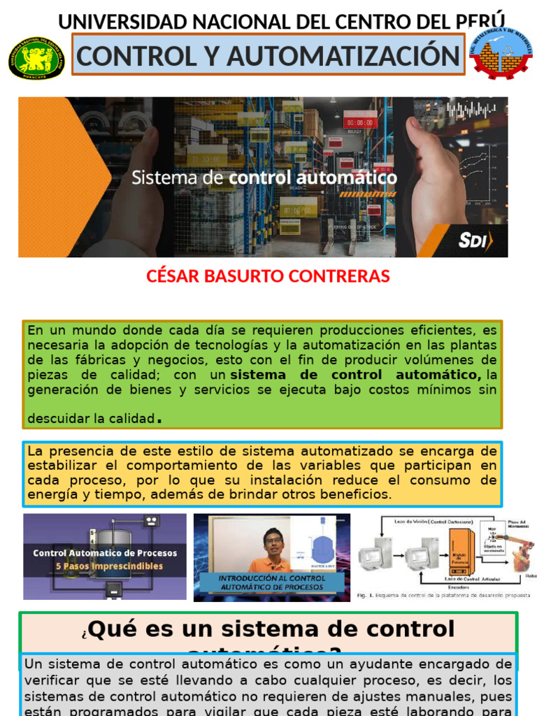 COMPONENTES DE UN SISTEMA DE CONTROL | PDF | Sistema de control | Sistema