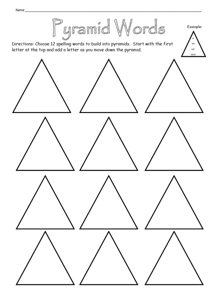 Spelling Word Pyramid Activity | PDF