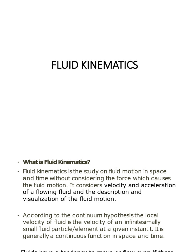 Civl 156 6. Fluid_kinematics-1 | PDF | Continuum Mechanics | Rotation