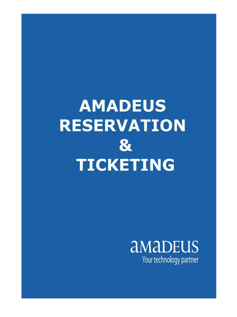 Amadeus Training Manual 190 Tiketing and Reservation | PDF