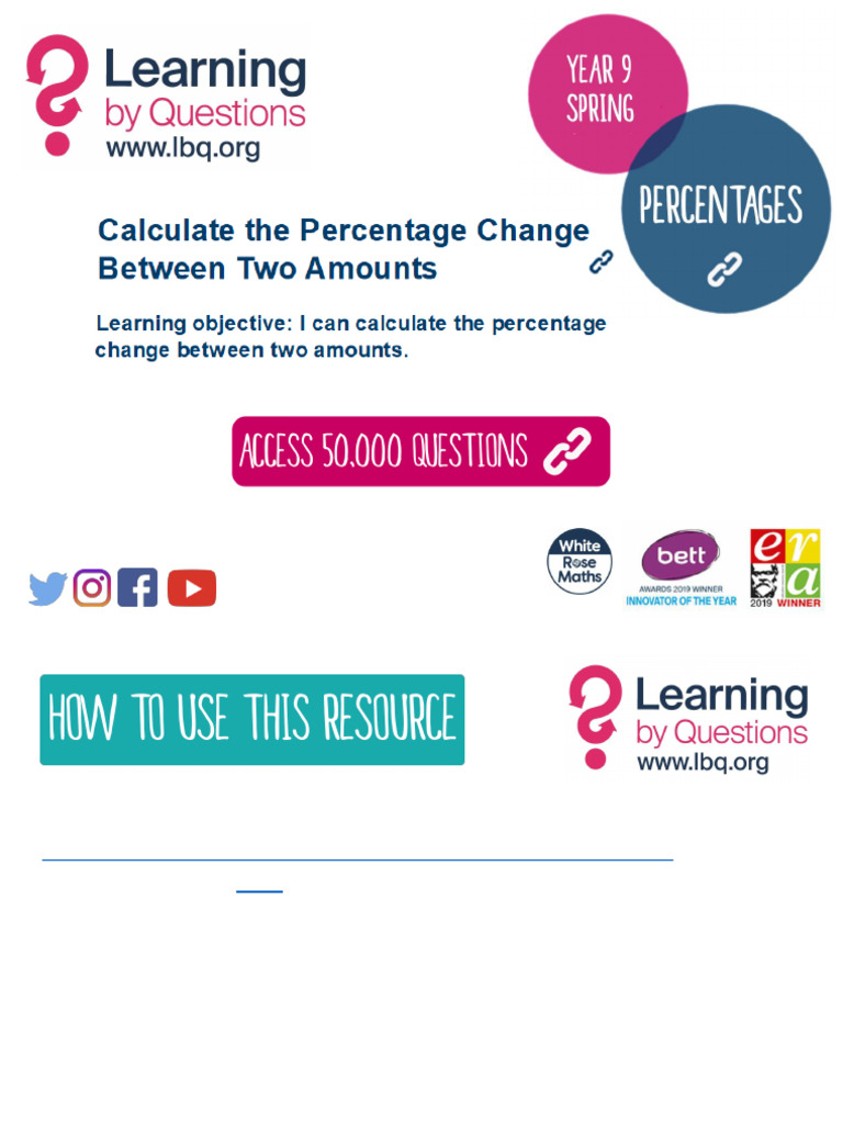 Calculate Percentage Change Easily | PDF