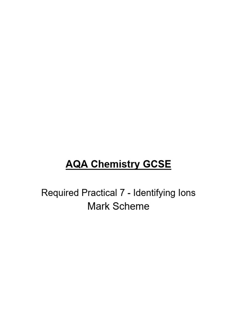 RP 7 - Identifying Ions MS | PDF