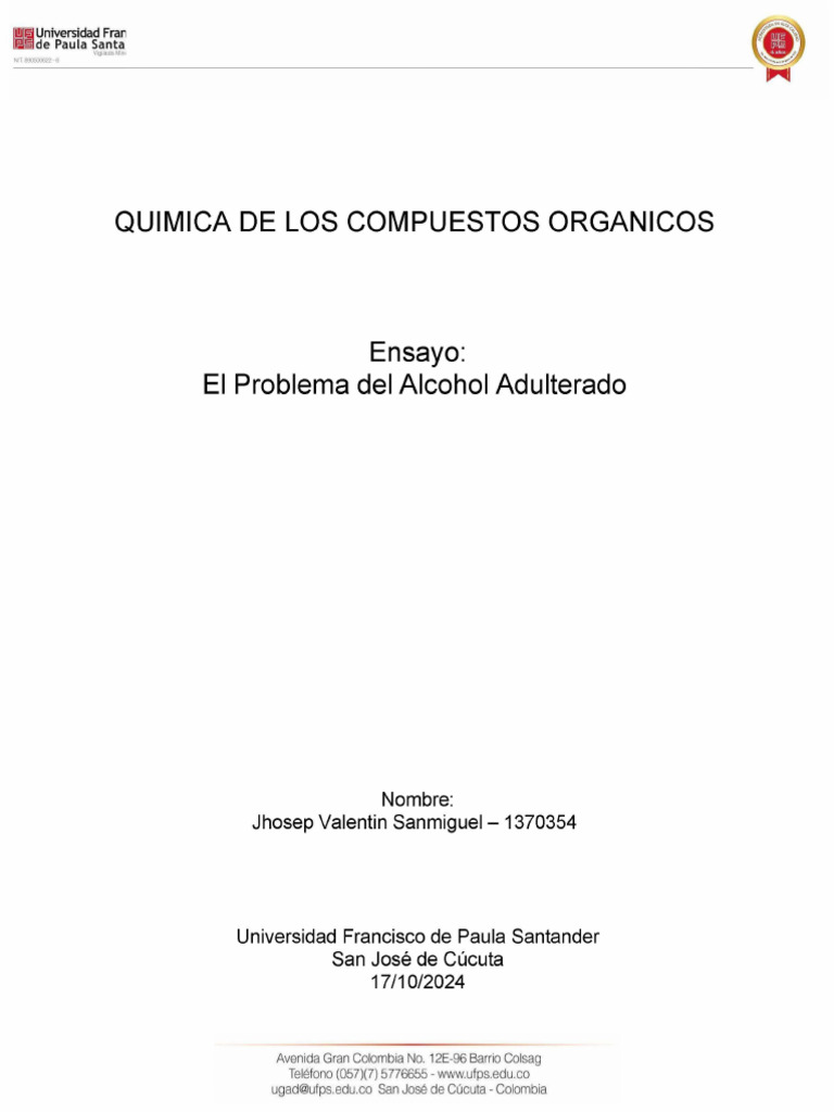 Ensayo Quim 2 | PDF