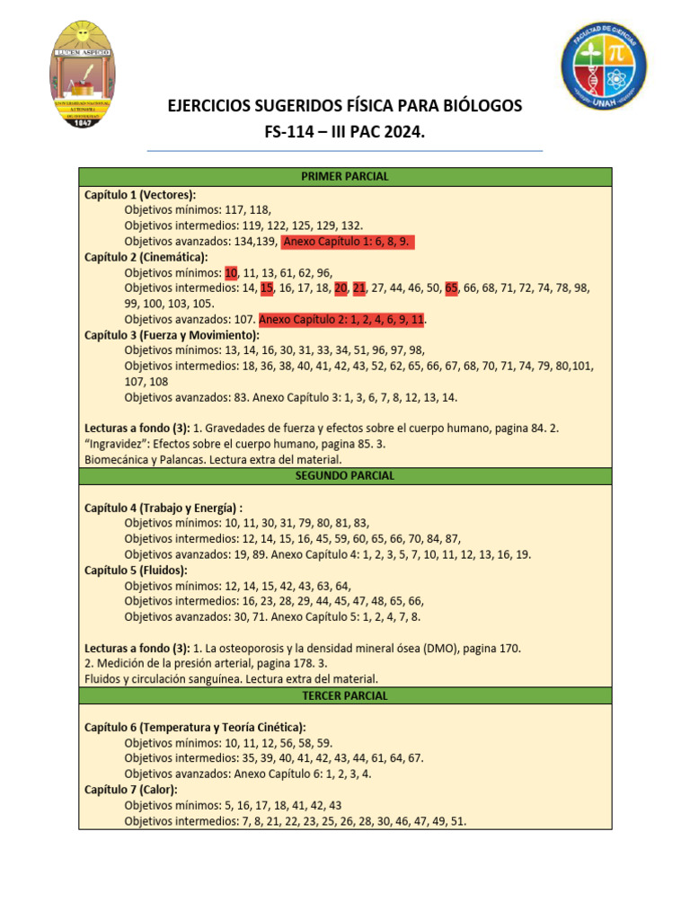 Problemas Sugeridos FS-114 III PAC 2025 | PDF