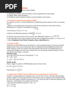 Oscillation Formula Sheet | PDF