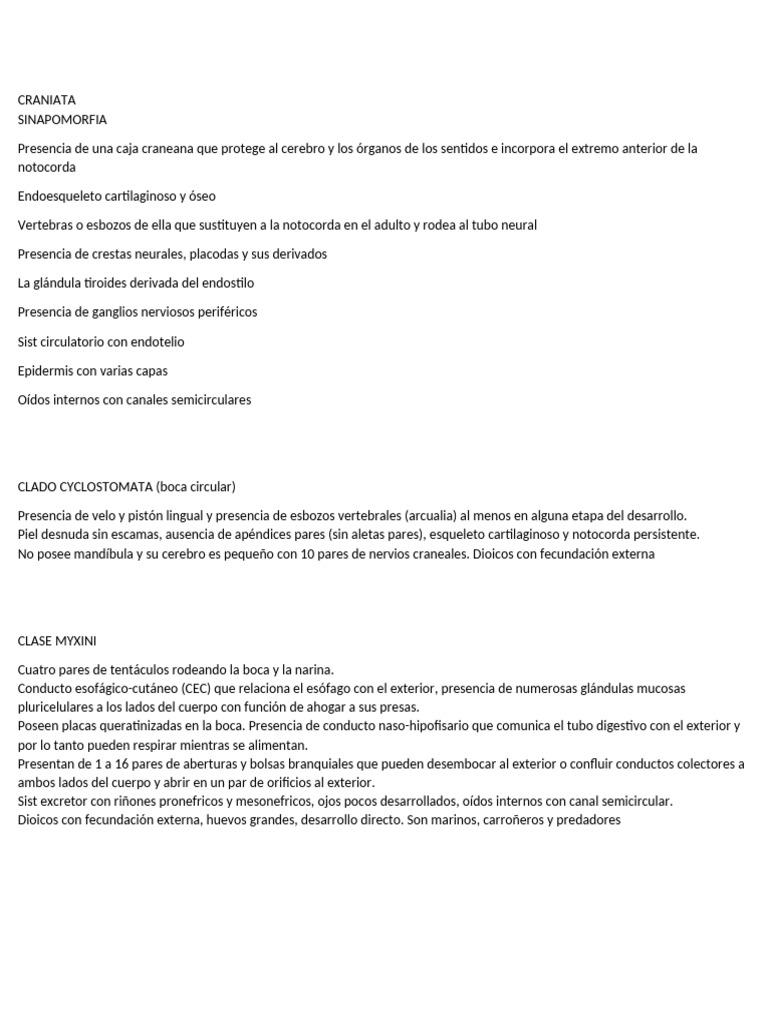 13 DEUTEROSTOMADOS III Craneados, Ciclóstomos, Lampreas y Myxines | PDF ...