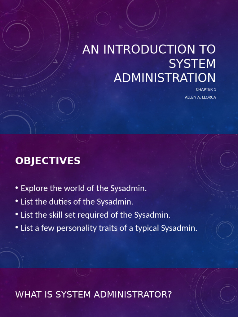 1 An Introduction To System Administration | PDF | System Administrator | Computing