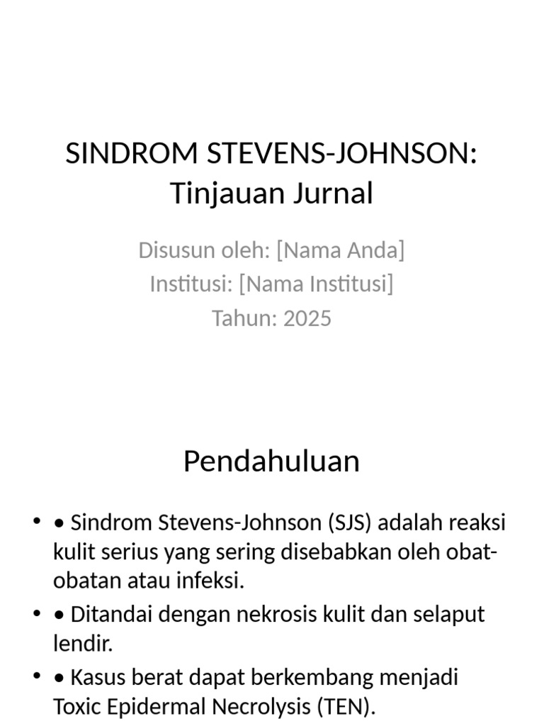 Sindrom Stevens Johnson PPT-3 | PDF