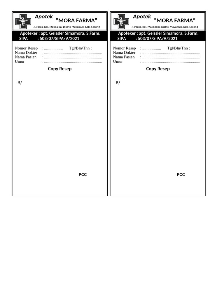 Copy Resep | PDF