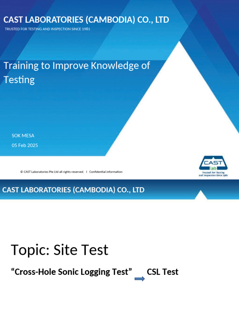 CSL Slide For Training 05-Feb-2025 | PDF | Deep Foundation | Mechanical ...