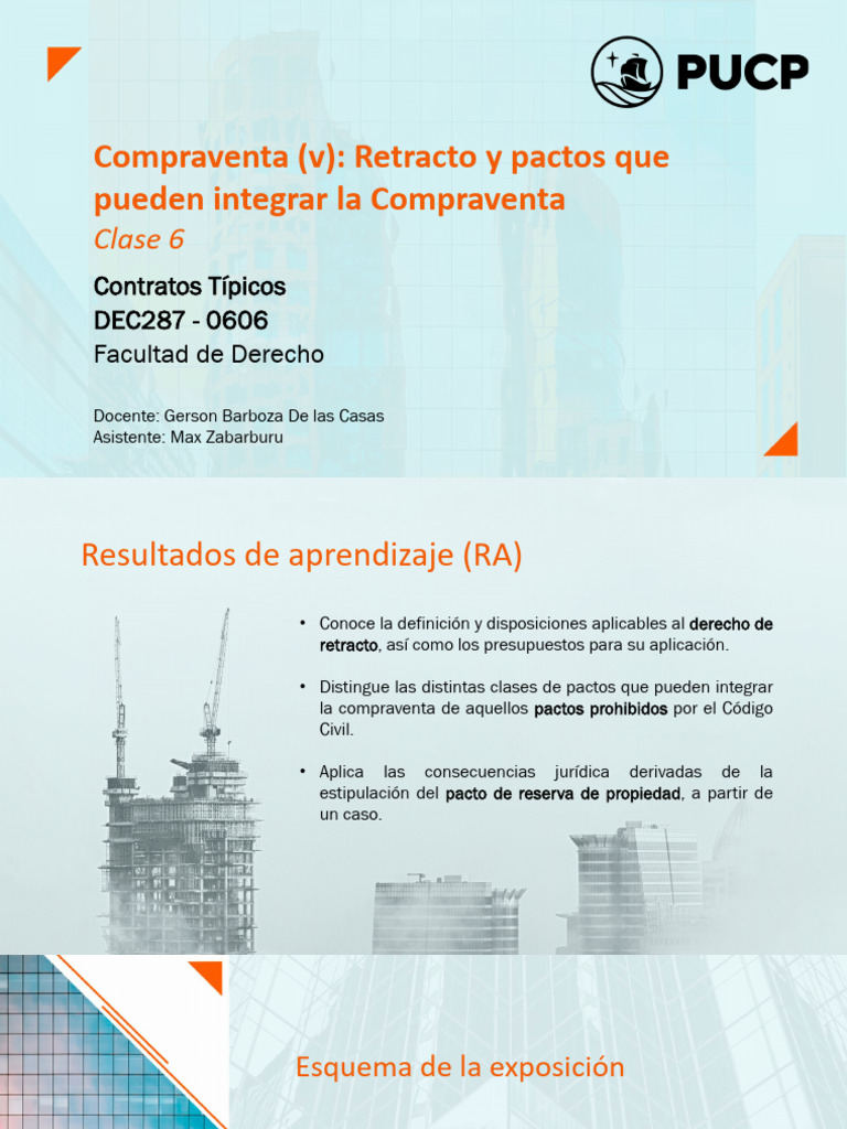 Compraventa: Retracto y Pactos Legales | PDF | Propiedad | Derecho ...