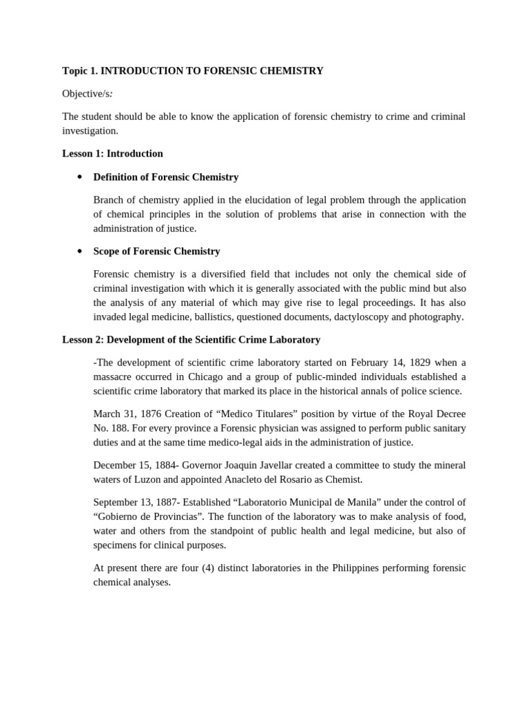 Forensic Chem Prelim Coverage | PDF | Semen | Glasses