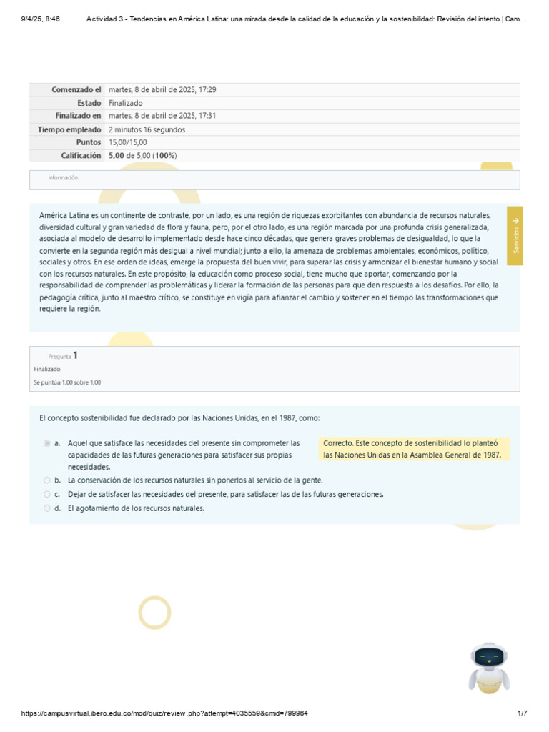 2do CUESTIONARIO Actividad 3 - Tendencias en América Latina - Una ...
